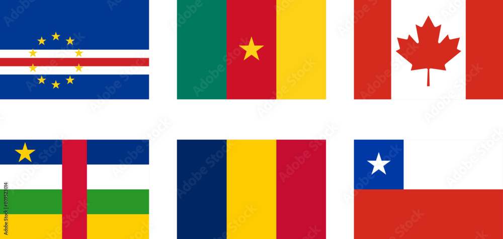 World Flag Flat Icon pictogram symbol visual illustration Set Stock Vector | Adobe Stock