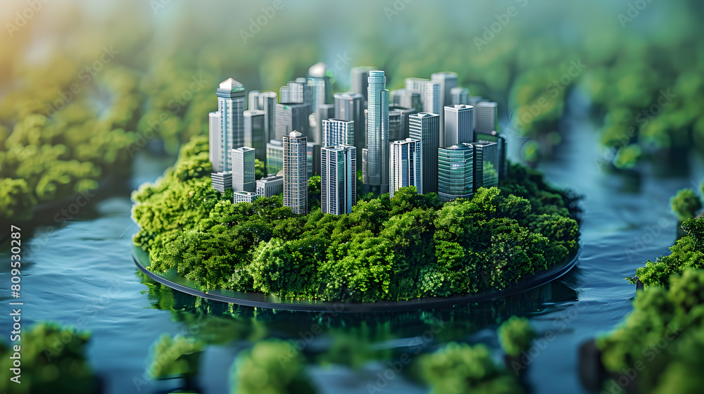 Photo realistic as Urban Planner Designing Sustainable Cities concept ...