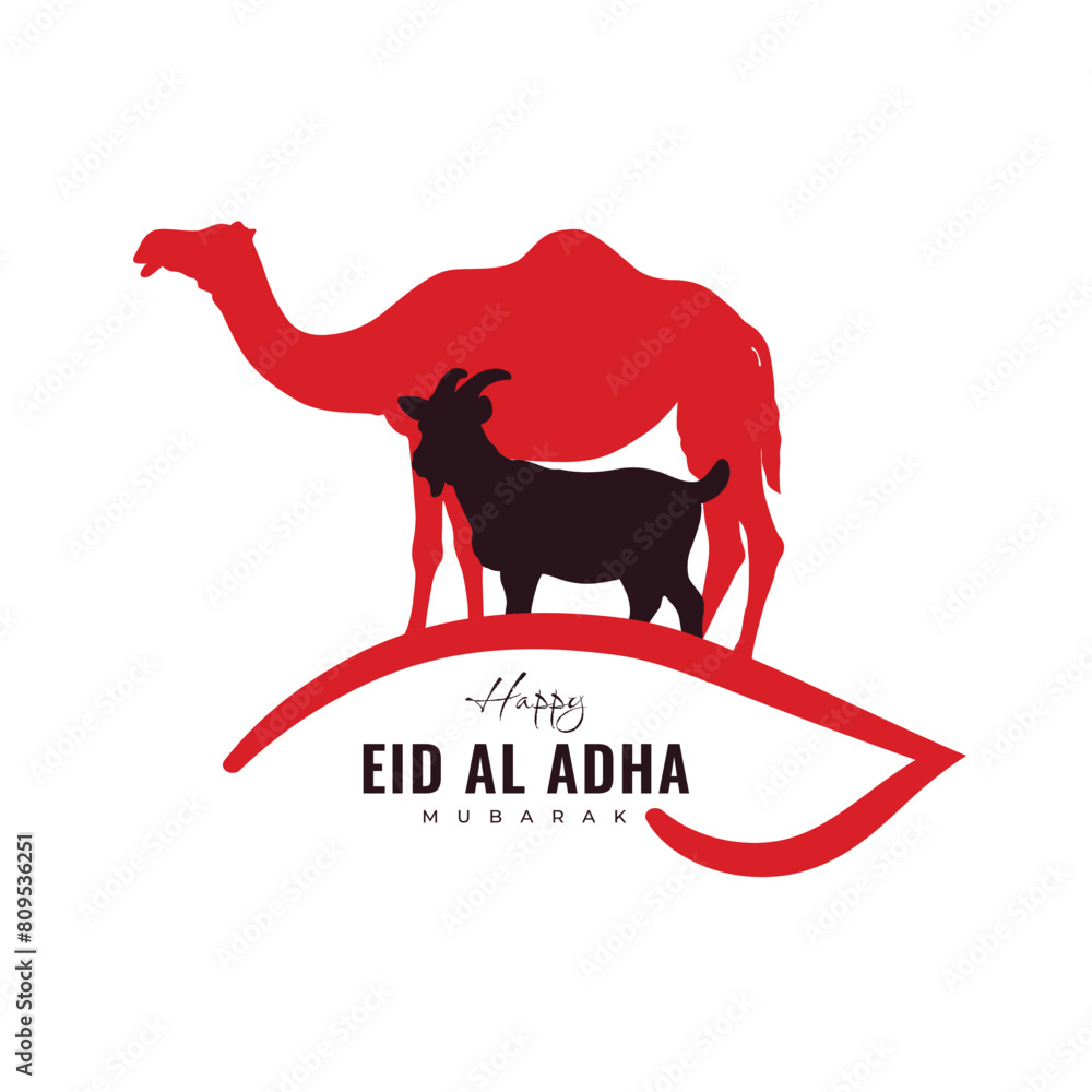 Bakrid eid al adha festival wishing or greeting card or post design ...