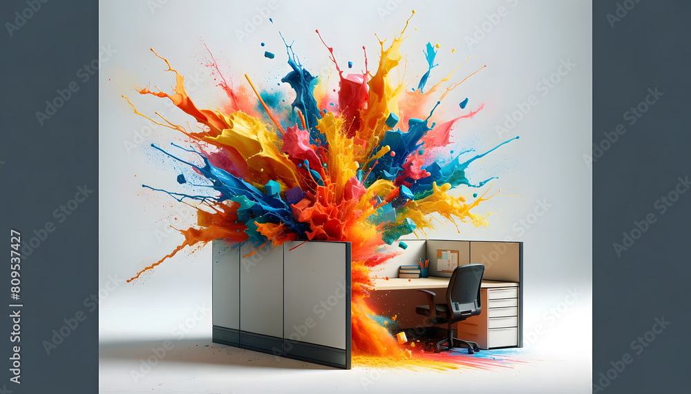 embody 'thinking outside the box' with a high impact and colorful ...