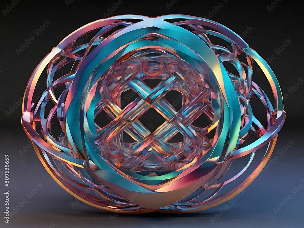 Illustrate the formation of a holographic Borromean ring structure ...