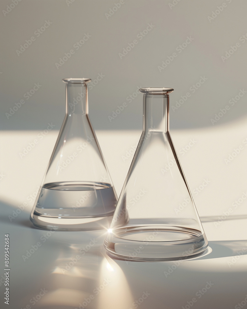 Chemistry Lab equipment Glassware includes Erlenmeyer Flask Test Tubes ...