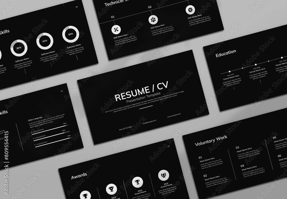 Resume Presentation Layout Stock Template | Adobe Stock