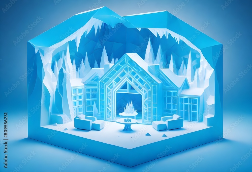 Papercut illustration a detailed 8k vision of an I (14) Stock Photo ...