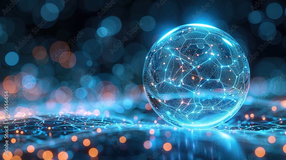 Futuristic high-definition digital fusion, clever integration of ...