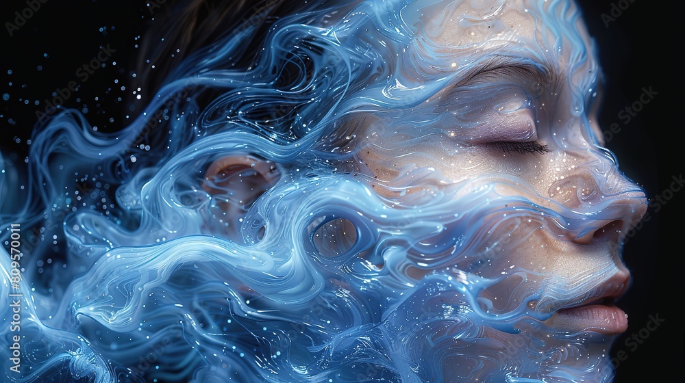 Futuristic high-definition digital fusion, clever integration of ...