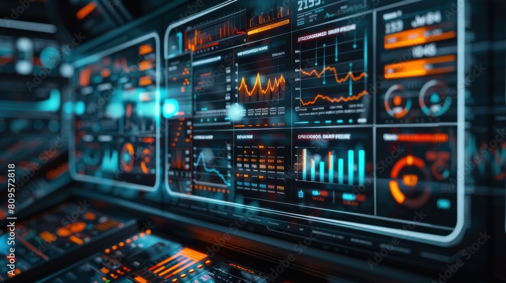 Business data analysis dashboard Future digital marketing technology ...