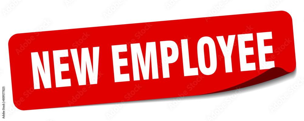 new employee sticker. new employee label Stock Vector | Adobe Stock