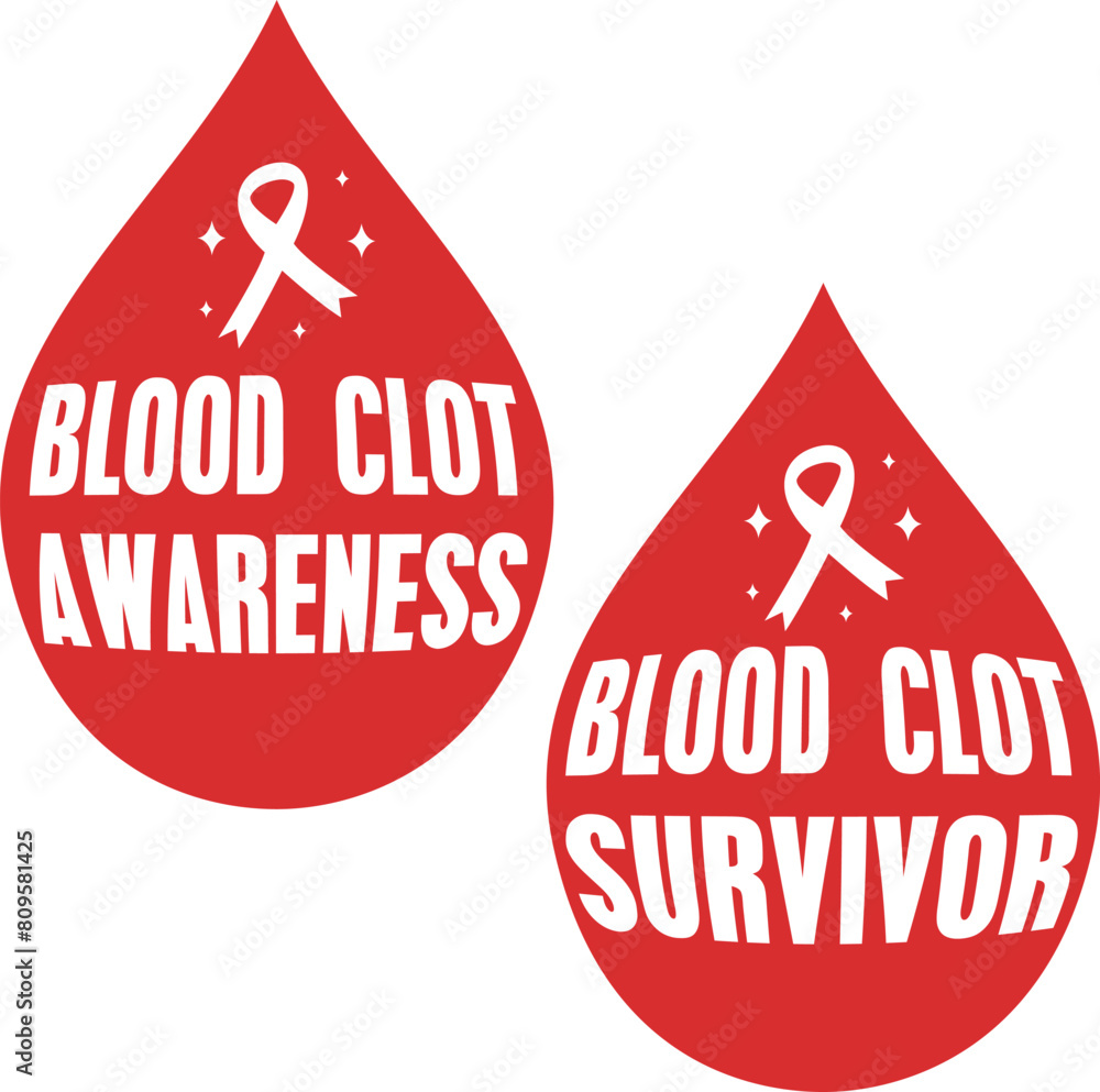 Blood clot survivor Awareness. Template for background, banner, card ...