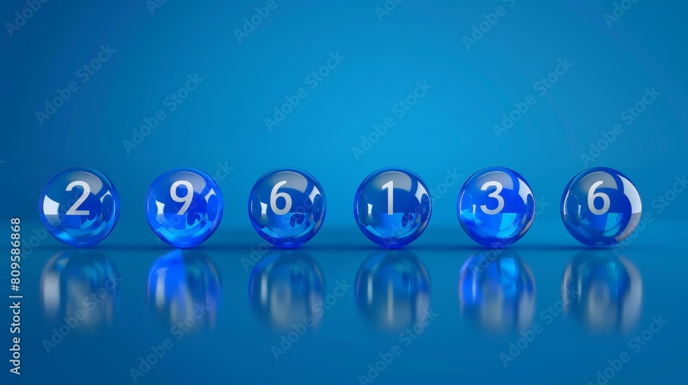 The blue billiard balls have numbers 0-9 in modern format. Modern ...