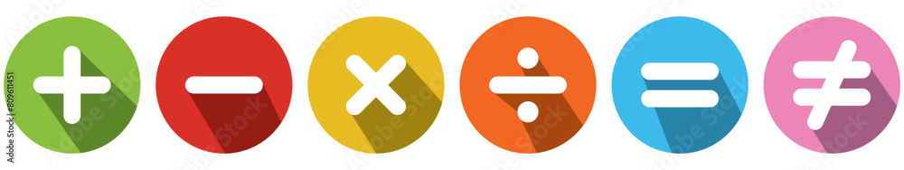 Calculator vector key isolated on white background. Addition ...