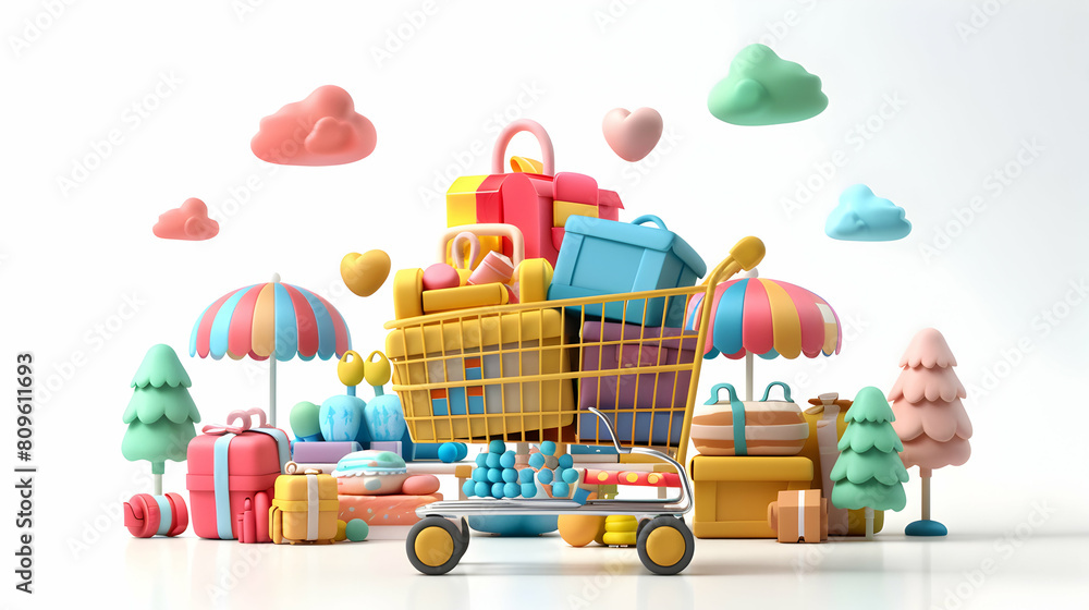 3D cute cartoon icon as Retail Planner Forecasting Consumer Demand ...