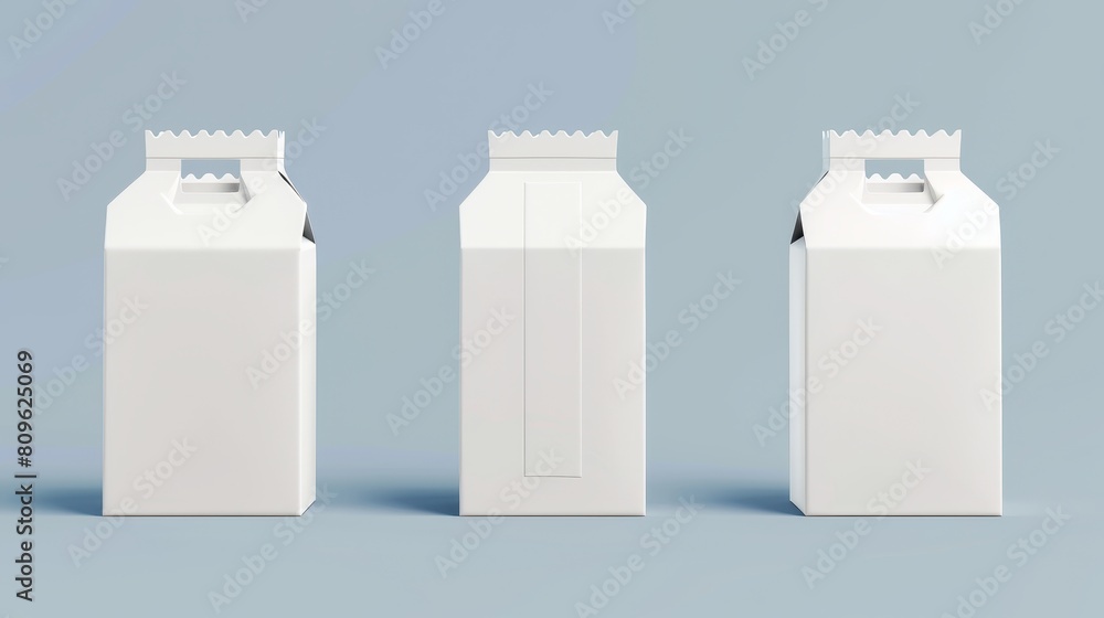 Empty carton box with plastic lid for beverage storage. Stock ...