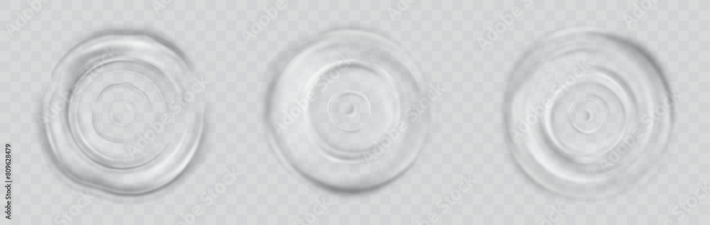 Water drop splash wave effect top view. Circular liquid puddle texture ...