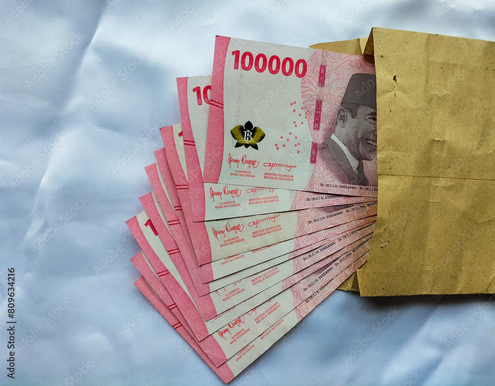 Top view of Indonesian rupiah note. Indonesian Rupiah the official ...