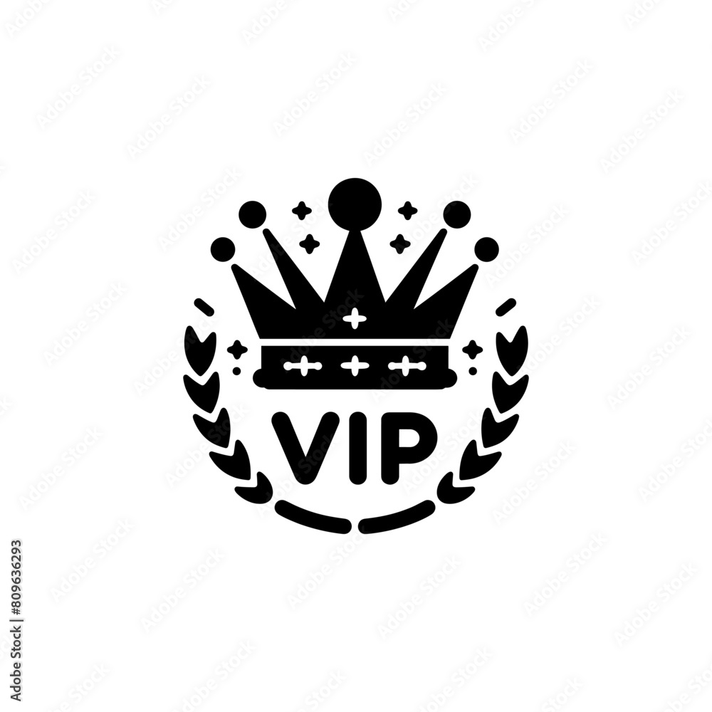 Golden VIP Crown flat vector icon. Simple solid symbol isolated on ...