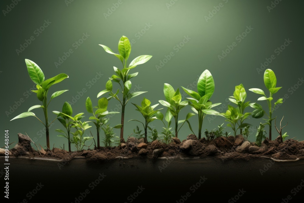 The progressive stages of plant growth and development in agriculture ...