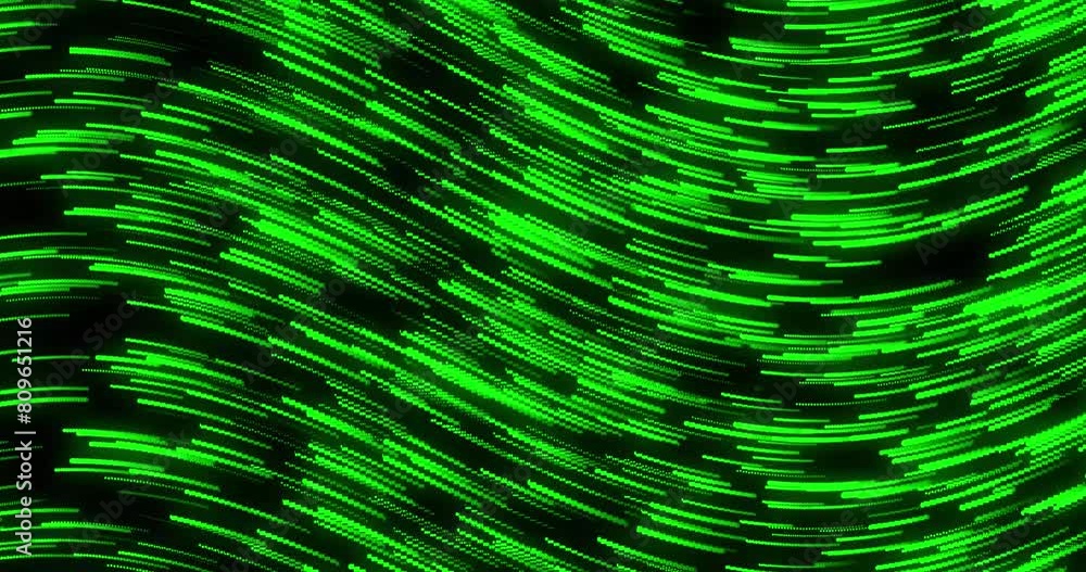Vidéo Stock curve wavy particle lines moving and flowing in one ...