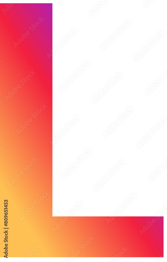 Instagram Alphabet Gradient Letter L Instagram Posts Typeface Gradient ...