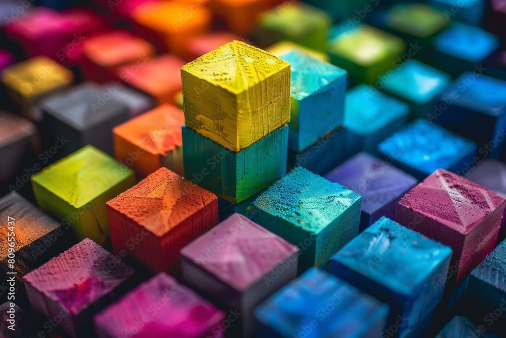 column of blocks representing a multi-tier business hierarchy AI ...