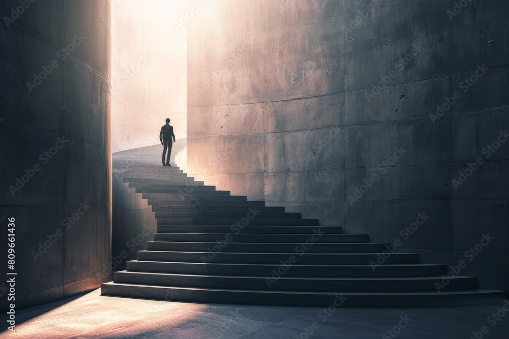 Step-by-Step Growth Graph with Stairs Arrows - Visual Strategy for ...