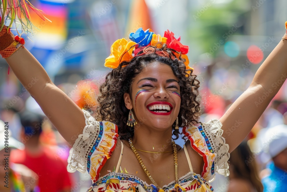 Puerto Rican Day Parade in New York City, New York, USA, a vibrant ...