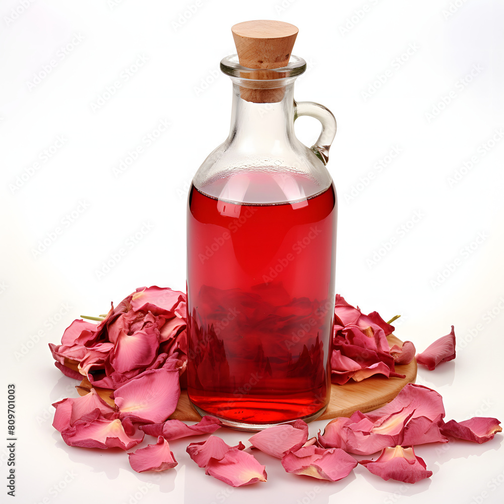 Rose petal syrup - Syrup made from rose petals, used to sweeten ...