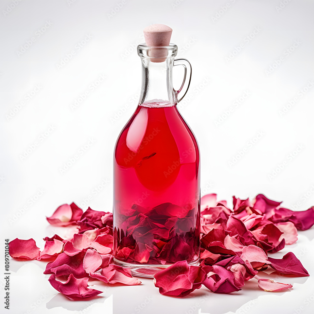 Rose petal syrup - Syrup made from rose petals, used to sweeten ...