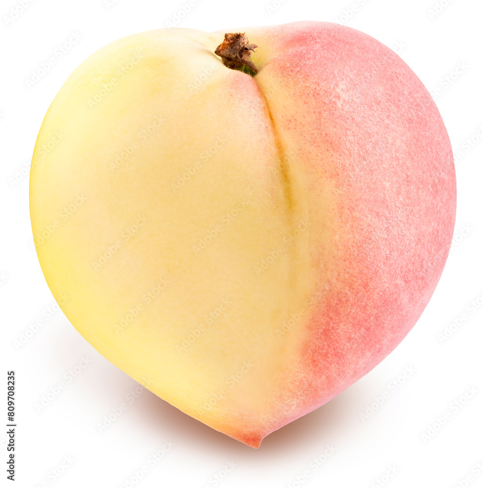 Heart Shape Peach isolated on white background, Fresh Peach on White ...