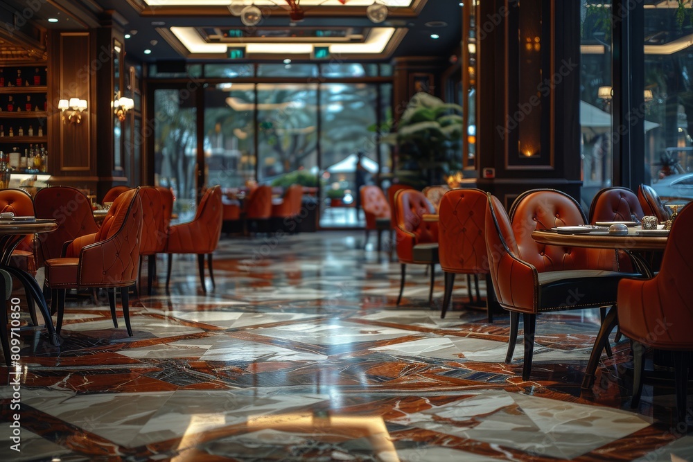 The image showcases the rich and sophisticated interior design of a ...