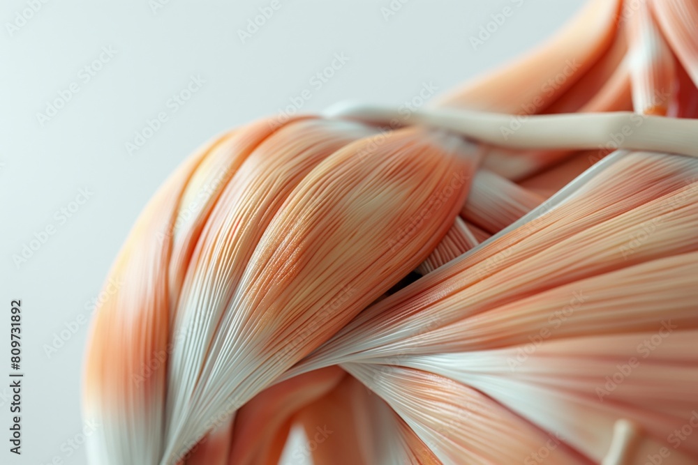 Anatomy of shoulder with bone rotator cuff tear. Stock Illustration ...