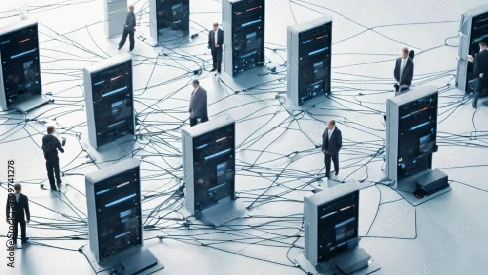 Vidéo Stock Streamlining network operations is achieved through the implementation of network ...