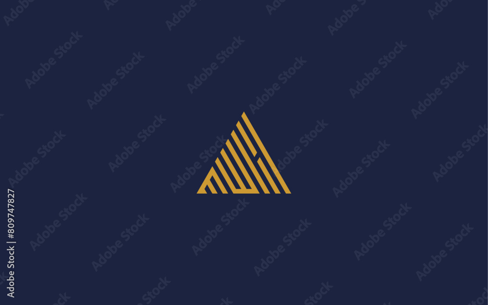 letter mwh with triangle logo icon design vector design template ...