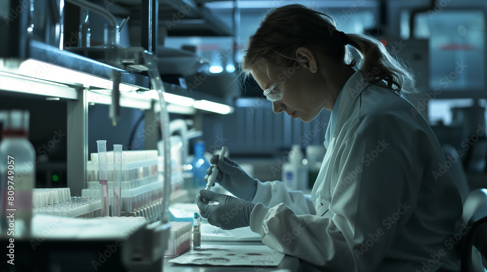 Forensic Science Team: Expert Working on Evidence Analysis and Case ...