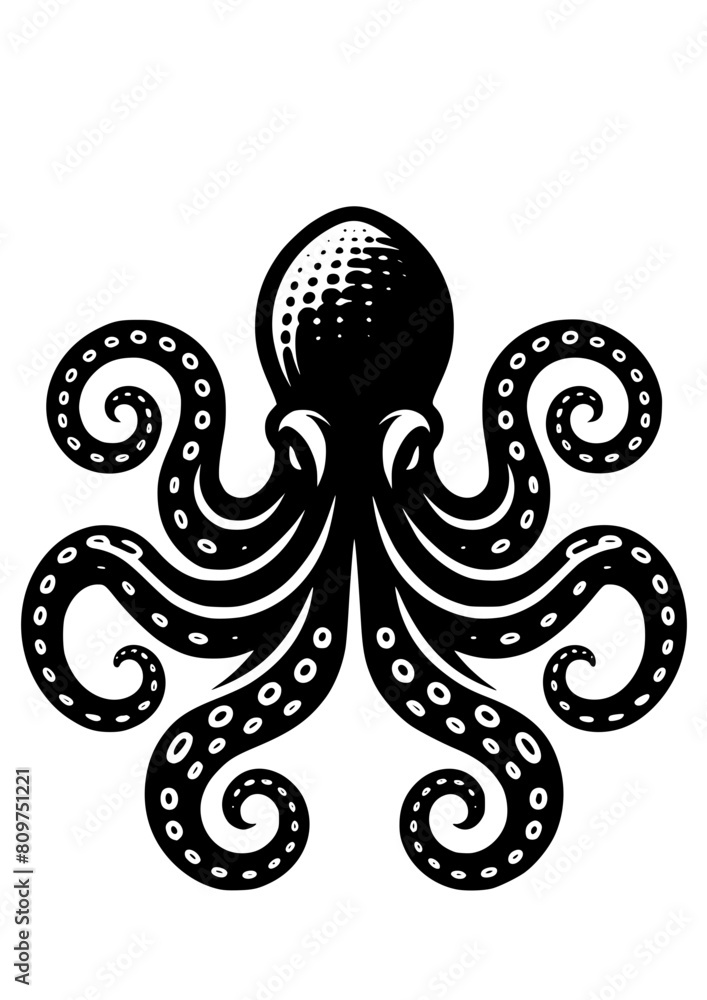 Octopus SVG, Octopus PNG, Octopus Silhouette, Ocean SVG, Octopus ...
