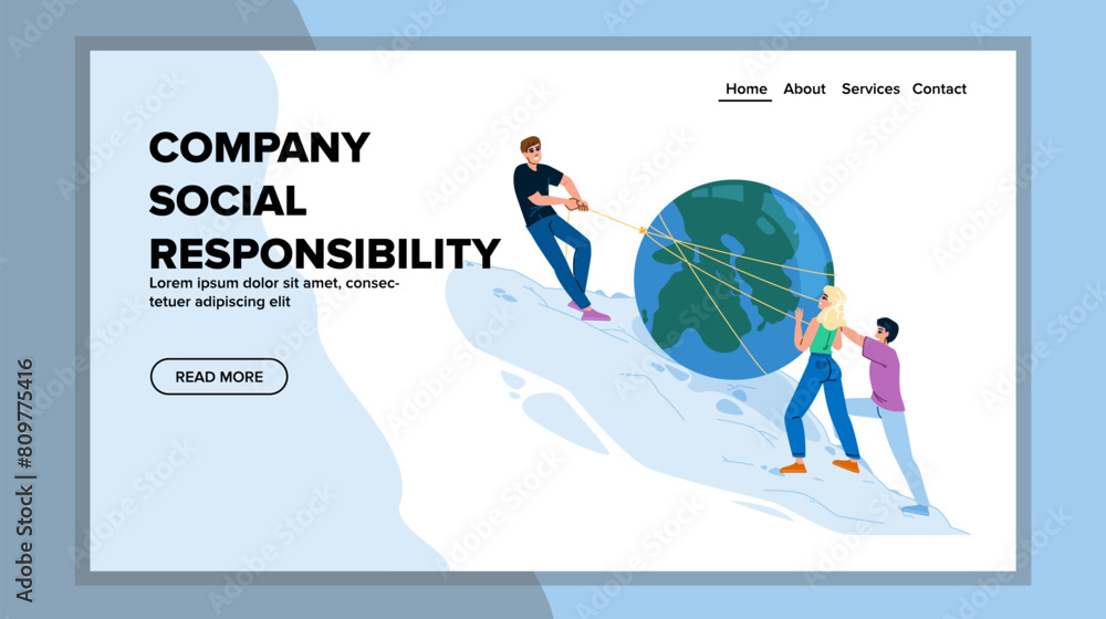 environment company social responsibility vector. community ...