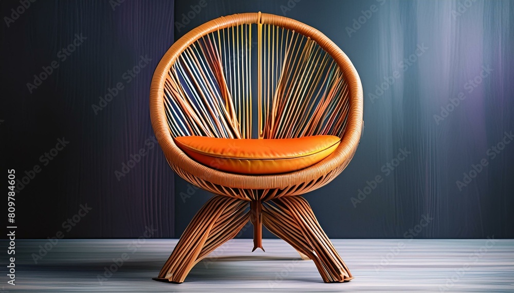 photorealistic, detailed, colorful, high-contrast, chair chaise ...