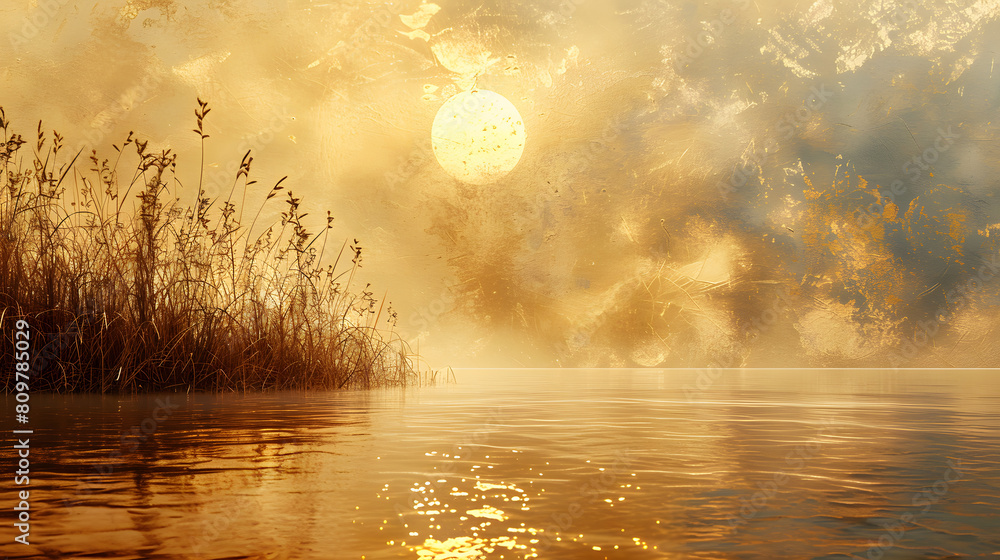 golden background, gold texture, golden surface, Glowing and shiny ...