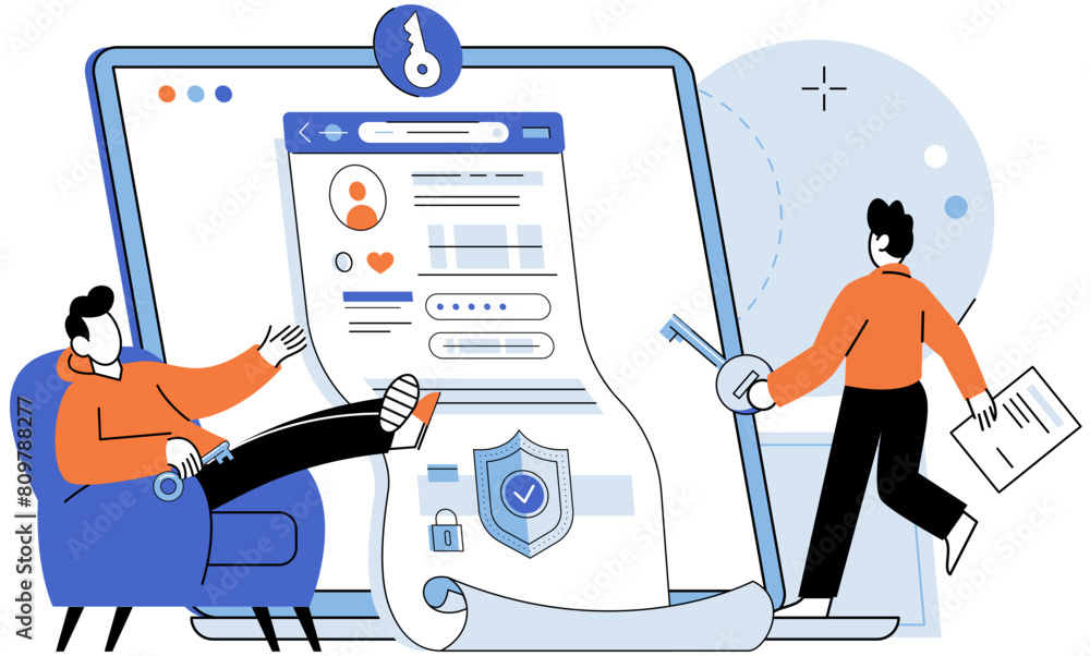 Personal profile. Vector illustration. Resumes be enhanced with links ...