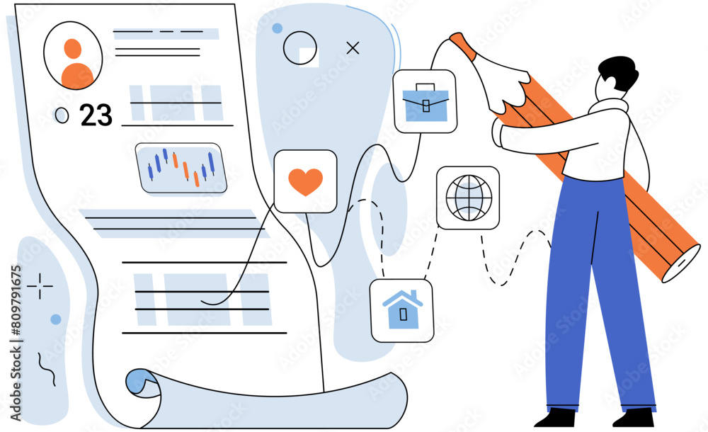 Personal profile. Vector illustration. The personal profile concept ...