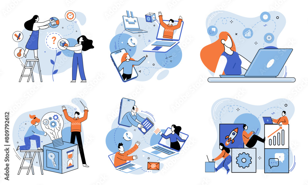 Team idea vector illustration. The team idea concept fosters culture ...