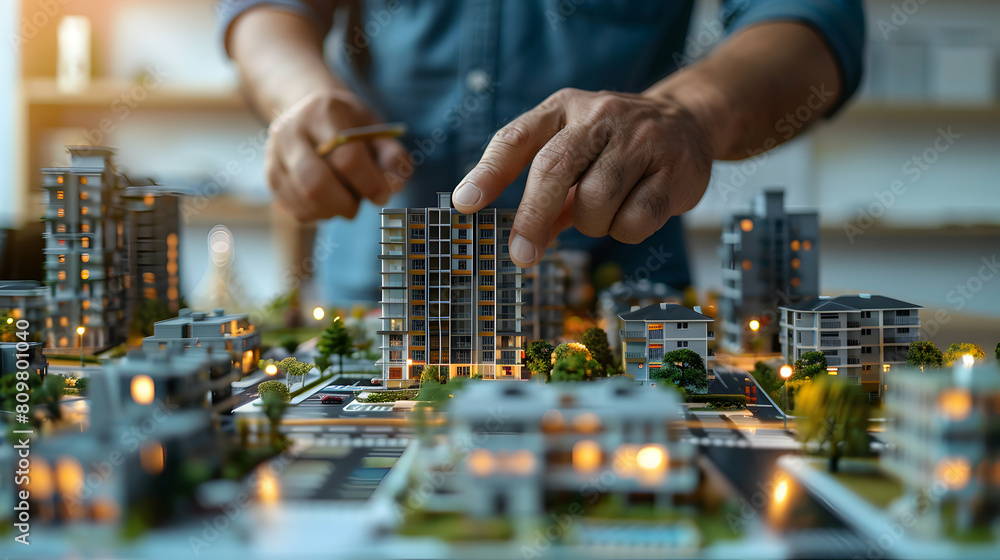 Photo realistic as Developer Planning New Housing Projects concept as A ...