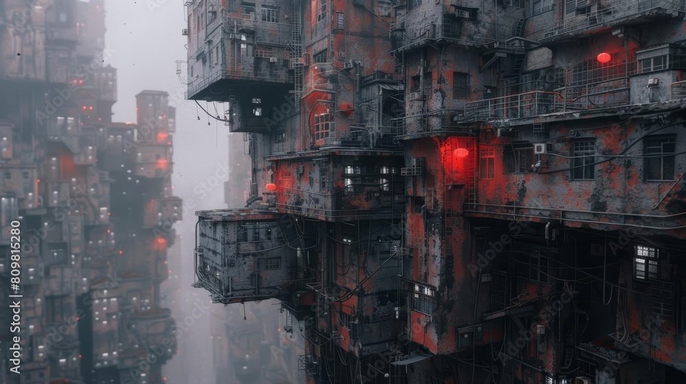 Cyberpunk city. A dark and dirty place where the rich and powerful live ...