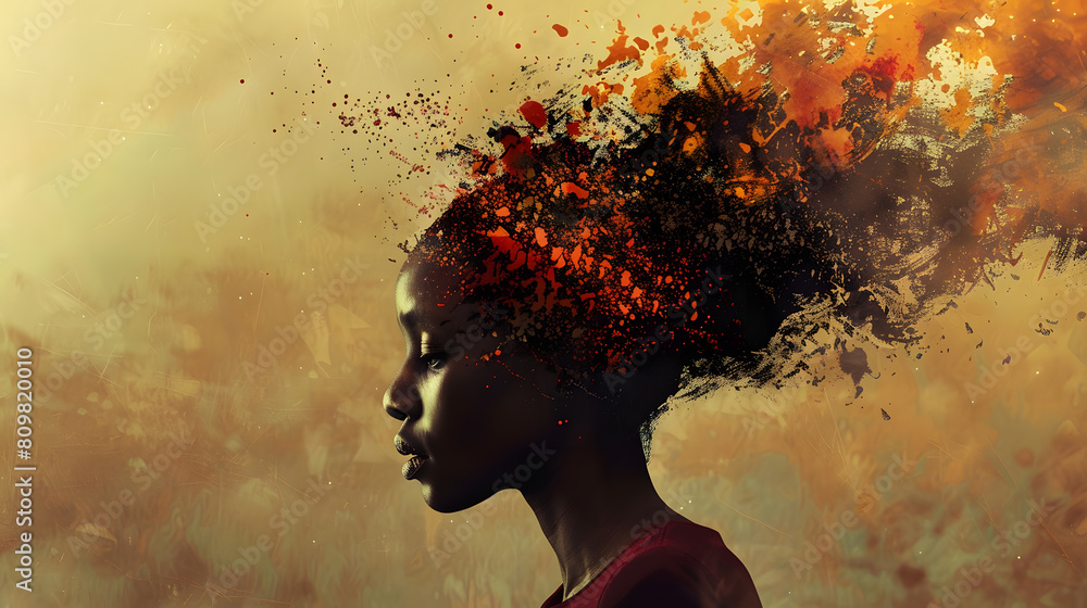 powerful visual metaphor of social media addiction, with a young woman ...