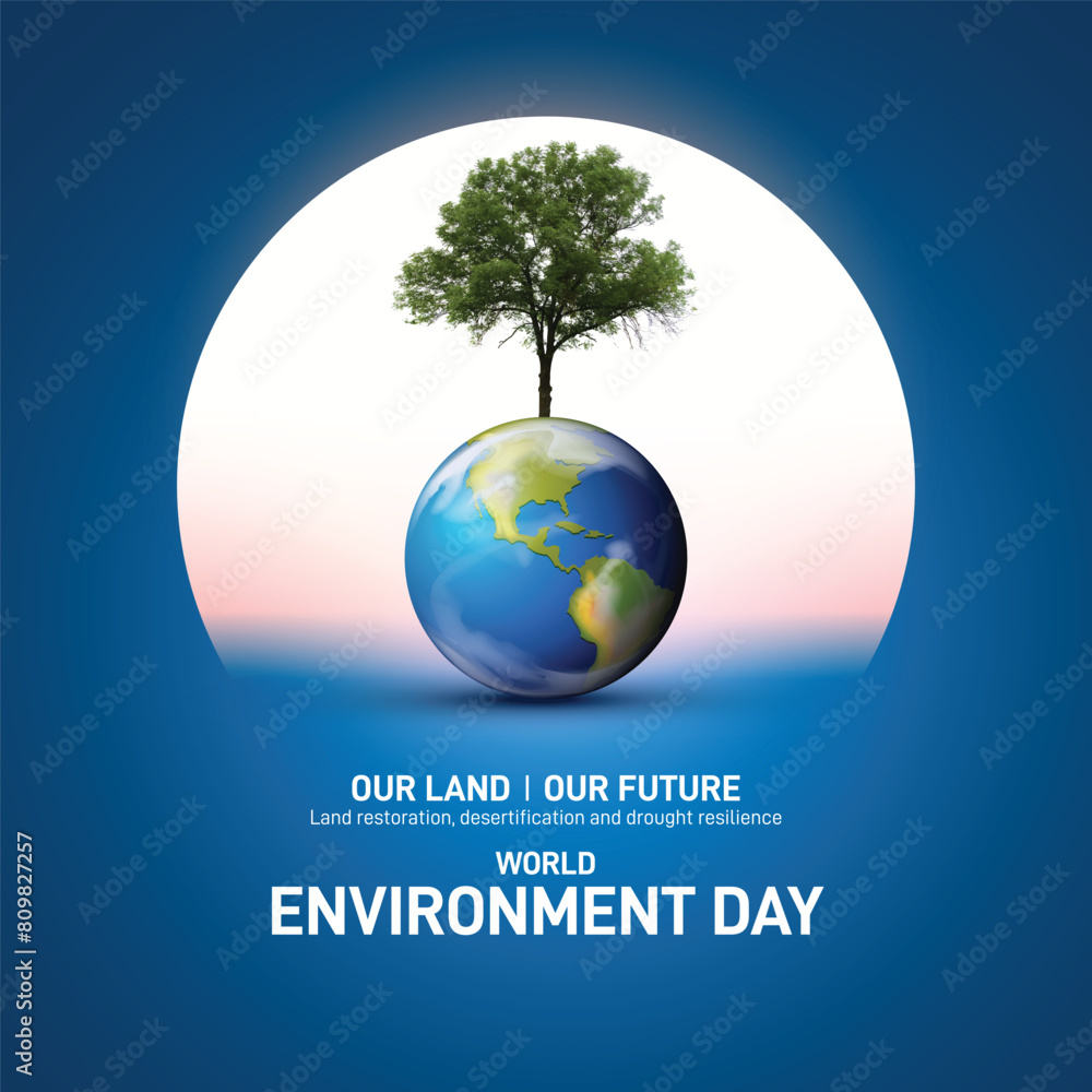 World Environment Day 2024 concept - Land restoration, desertification ... World Environment Day 2024 concept - Land restoration, desertification ...
