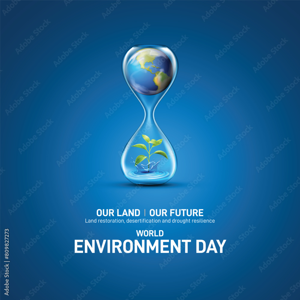 World Environment Day 2024 concept - Land restoration, desertification and drought resilience ...