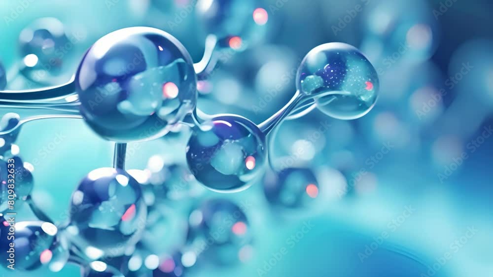 Molecular structure of water. Chemical Bonds. Abstract atomic ...