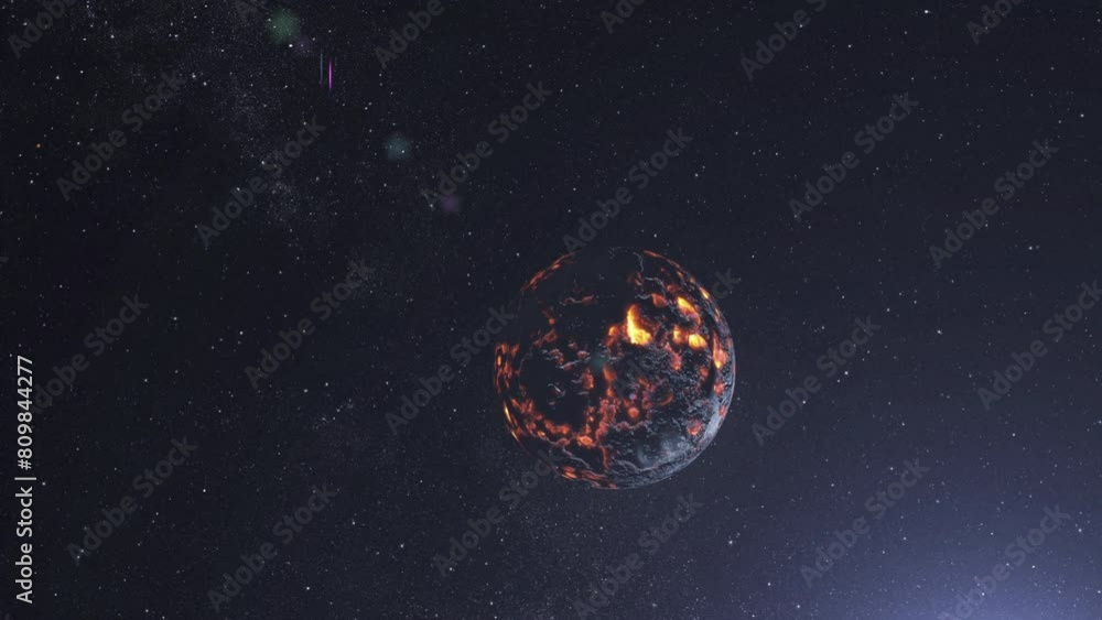 Vidéo Stock Planet Earth dying process outer space long view 3d ...