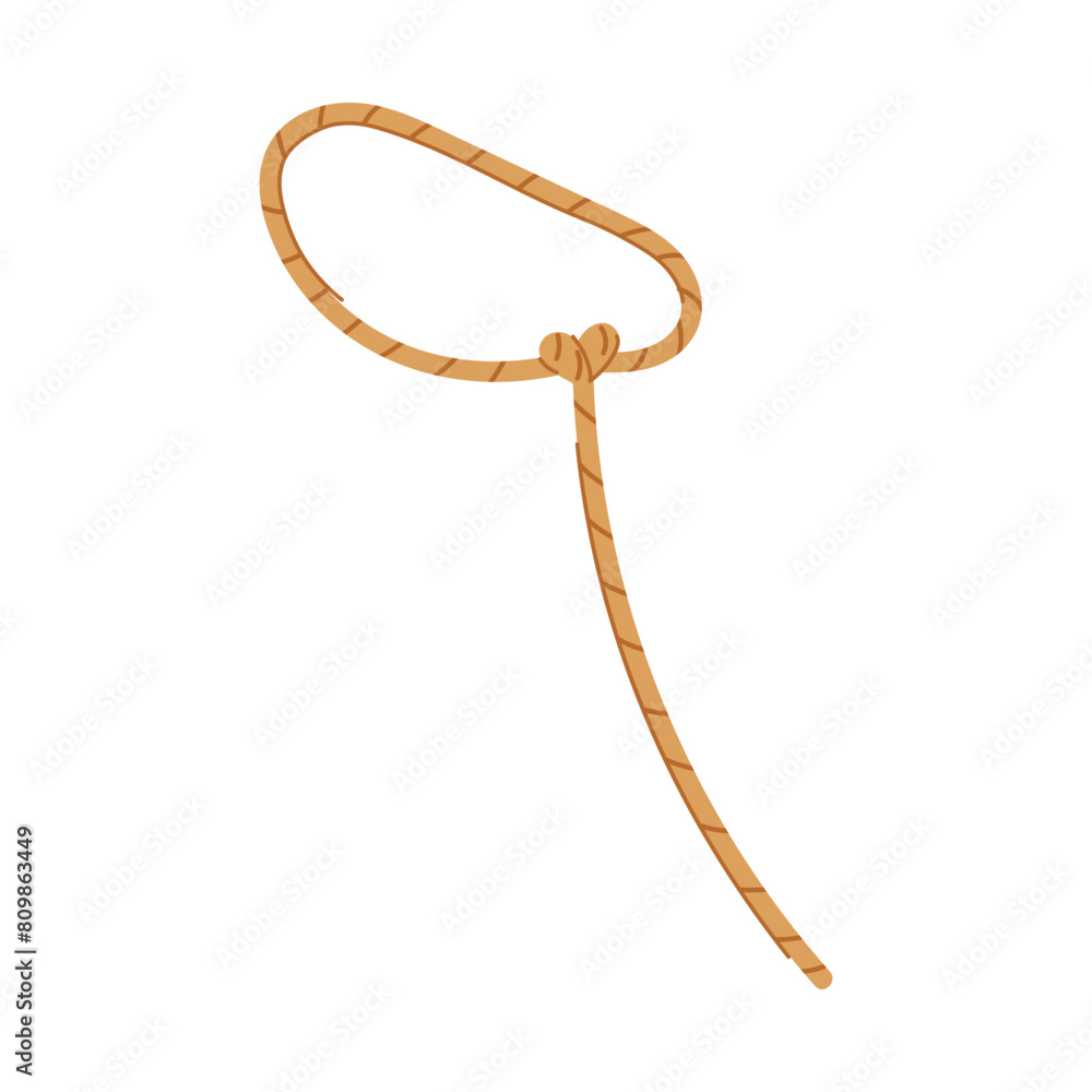 line lasso cartoon. knot circle, icons tie, pictogram character line ...