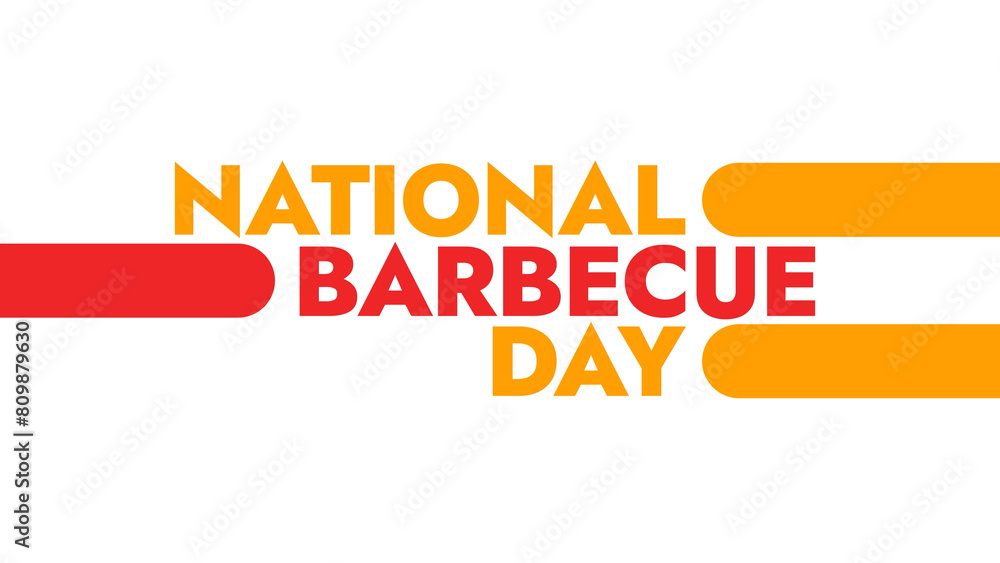 National Barbecue Day colorful text on a white background great for ...